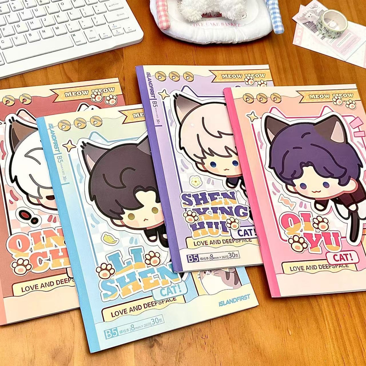 080 Kitten-Chibi Notebook Saddle-Stitch Student – Cosmic Merch