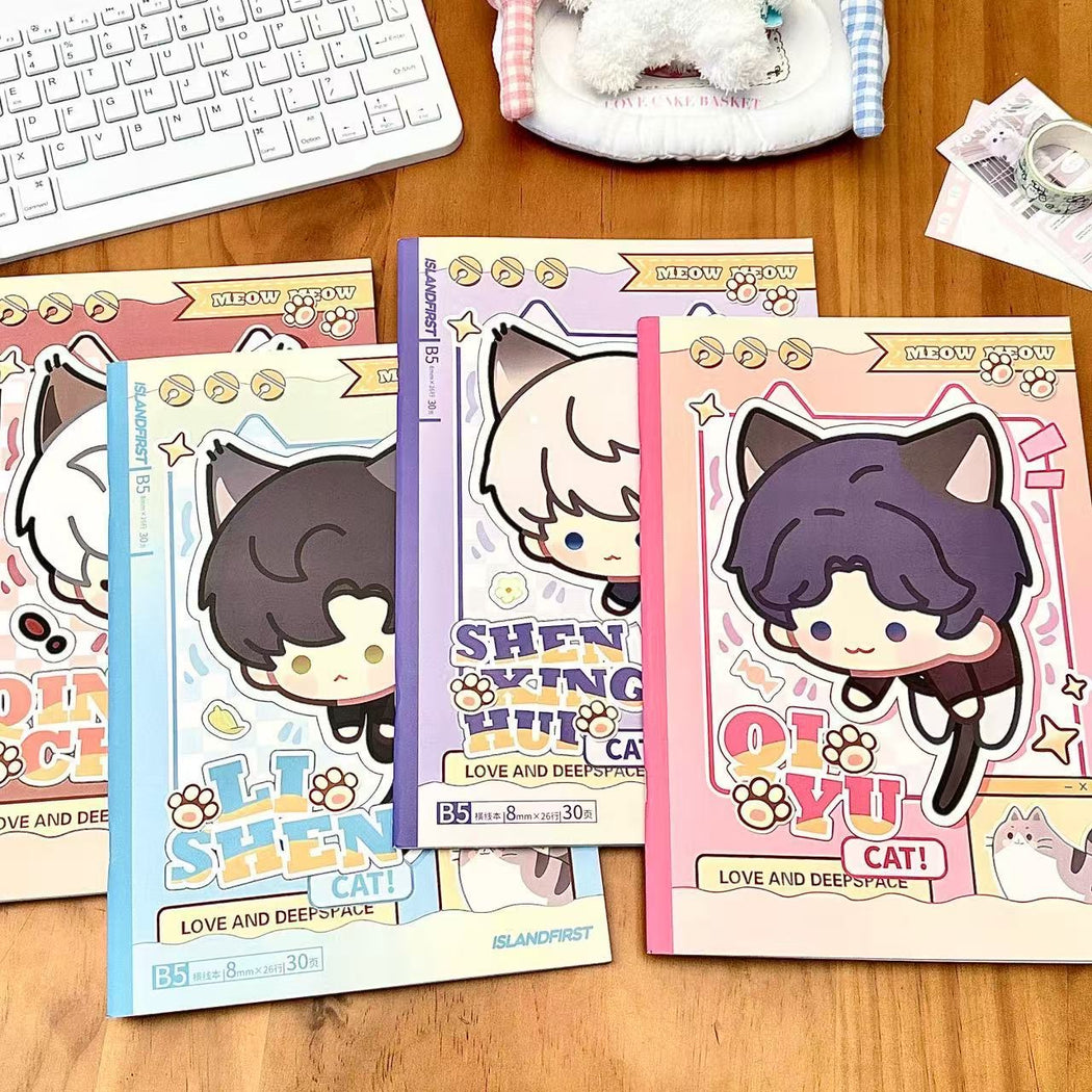 080 Kitten-Chibi Notebook Saddle-Stitch Student – Cosmic Merch